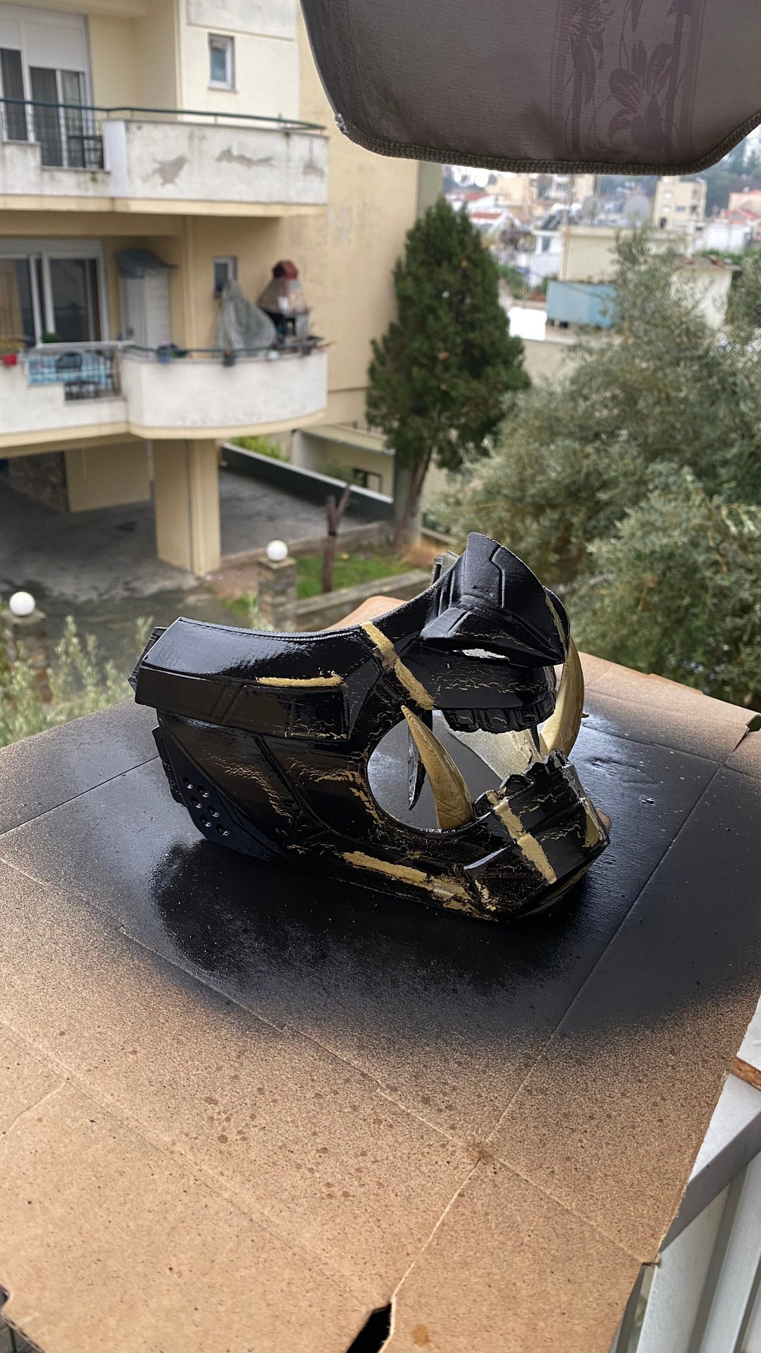 Oni Mask Cosplay Prop 3D Printed Mask Raw 3D Print - Etsy