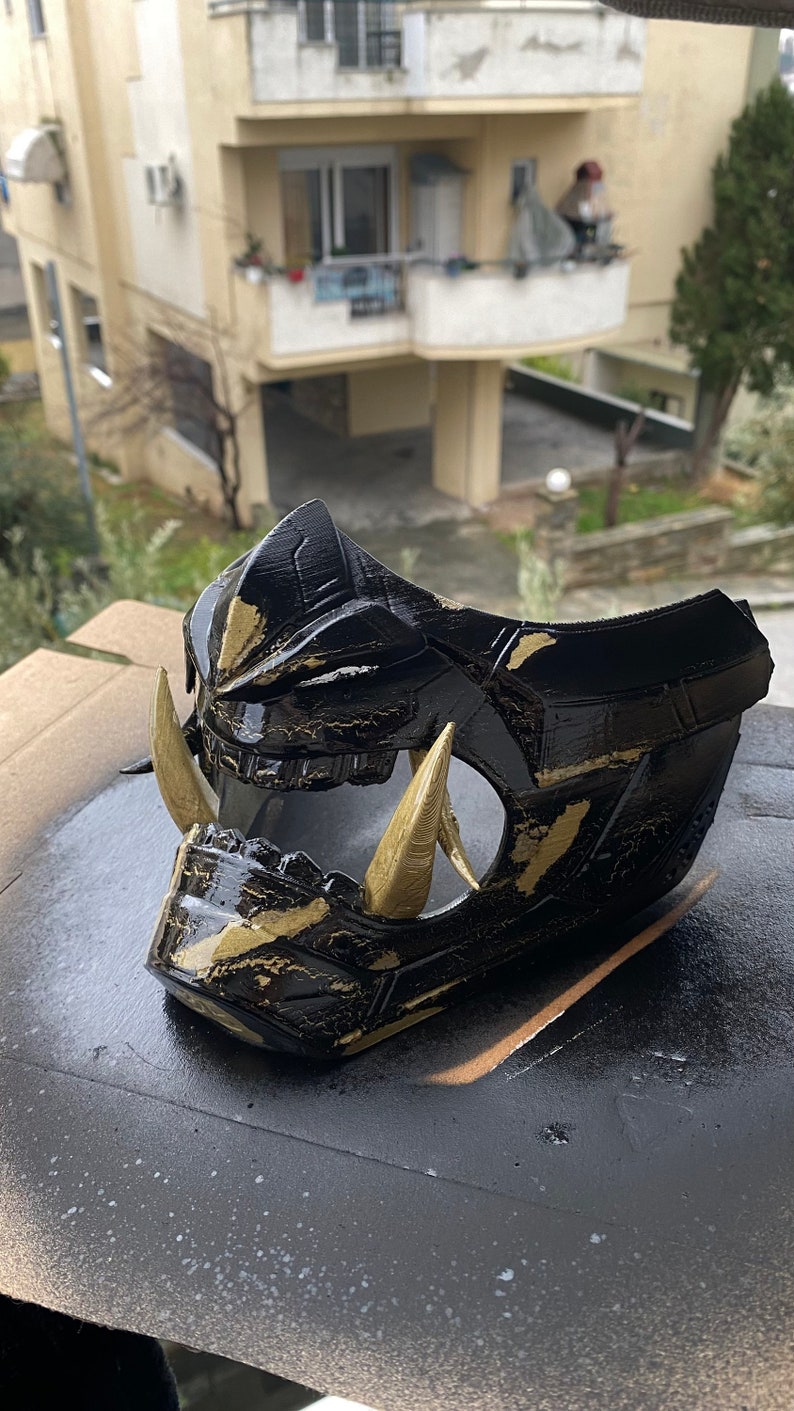 Oni Mask Cosplay Prop 3D Printed Mask Raw 3D Print - Etsy