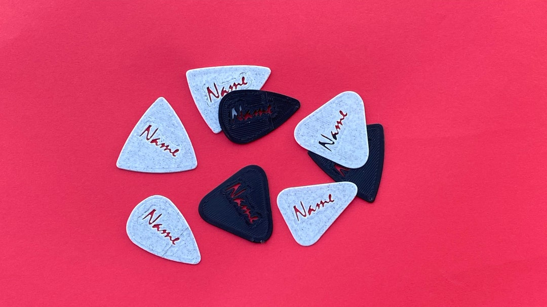 PACK OF 10 Custom Guitar Picks 3D Printed Custom Name - Etsy