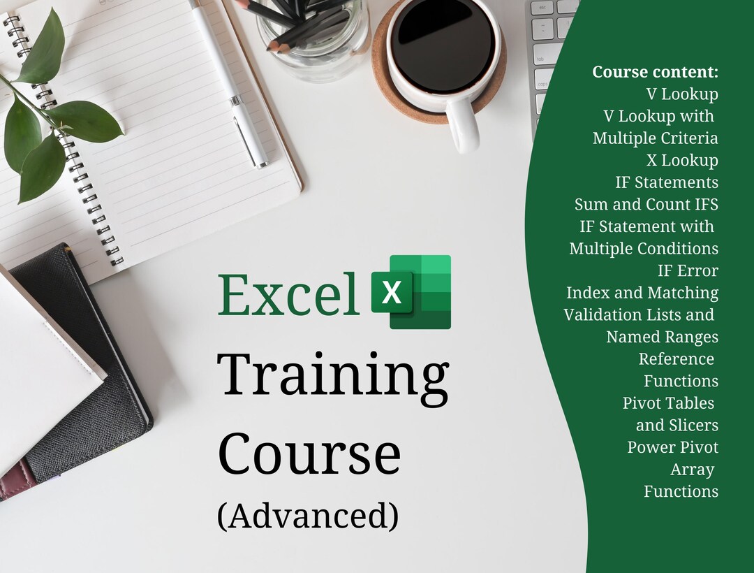 Advanced Excel Course Learn Excel Functions Training Course Microsoft Excel Etsy 9638