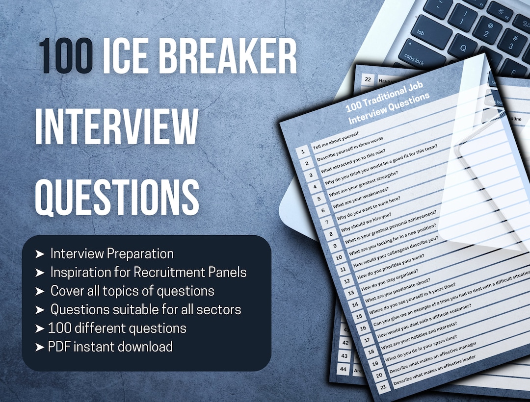 100 Ice Breaker Interview Questions | Job Interview Preparation, Warm ...