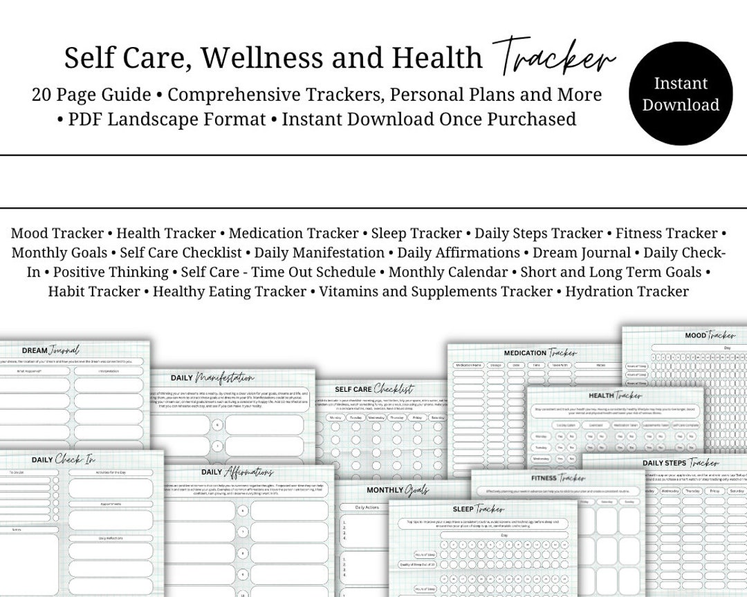 Wellbeing, Mindfulness and Mood Trackers | 20 Page Guide | PDF Bundle ...