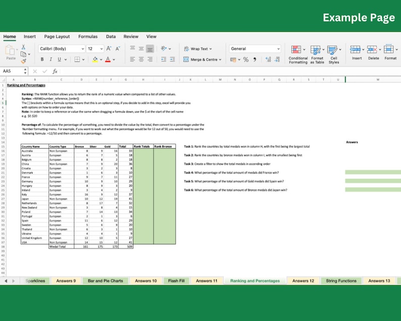 Beginners Excel Course | Learn Excel Functions | Training Course | Microsoft Excel - Etsy