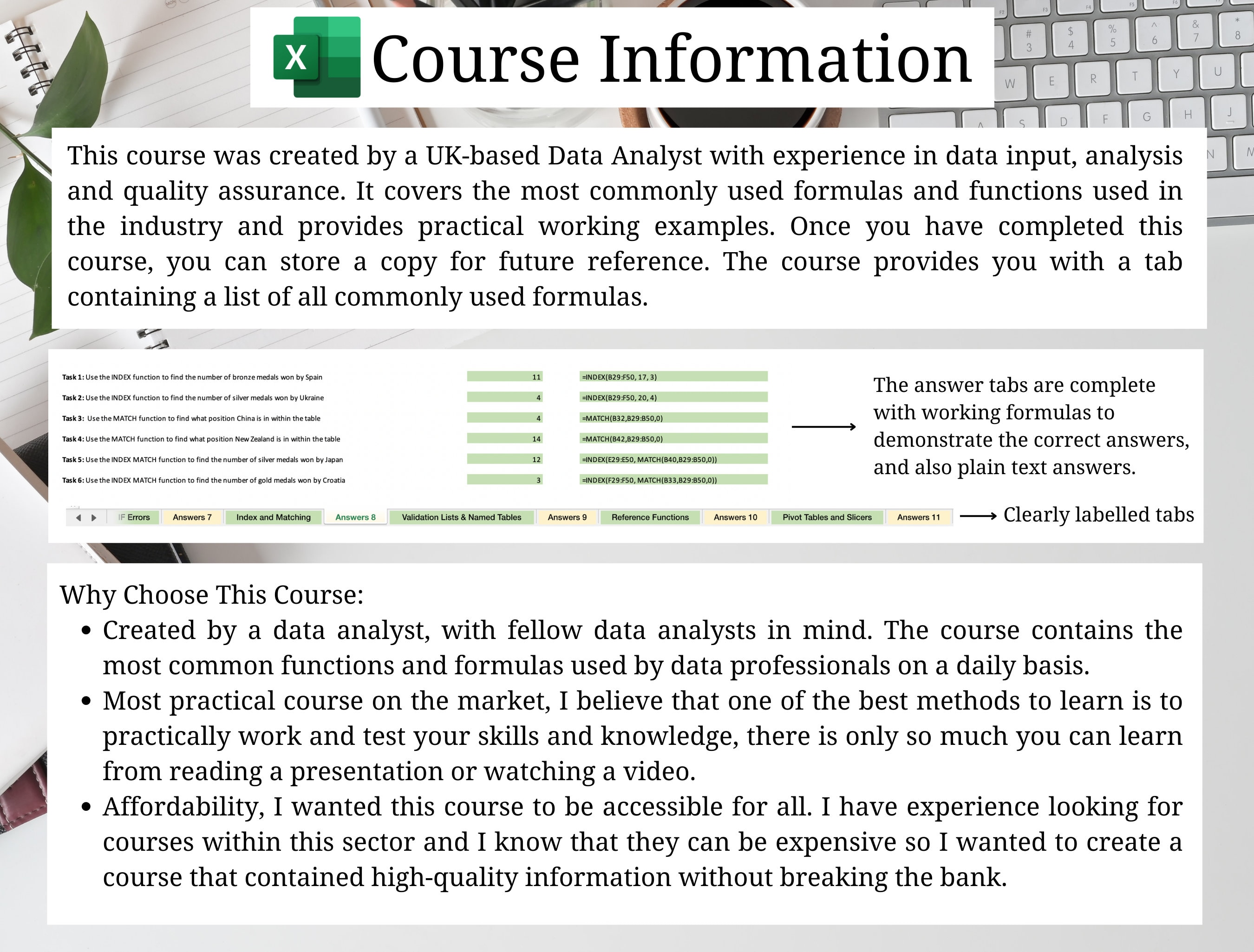 Advanced Excel Course Learn Excel Functions Training Course