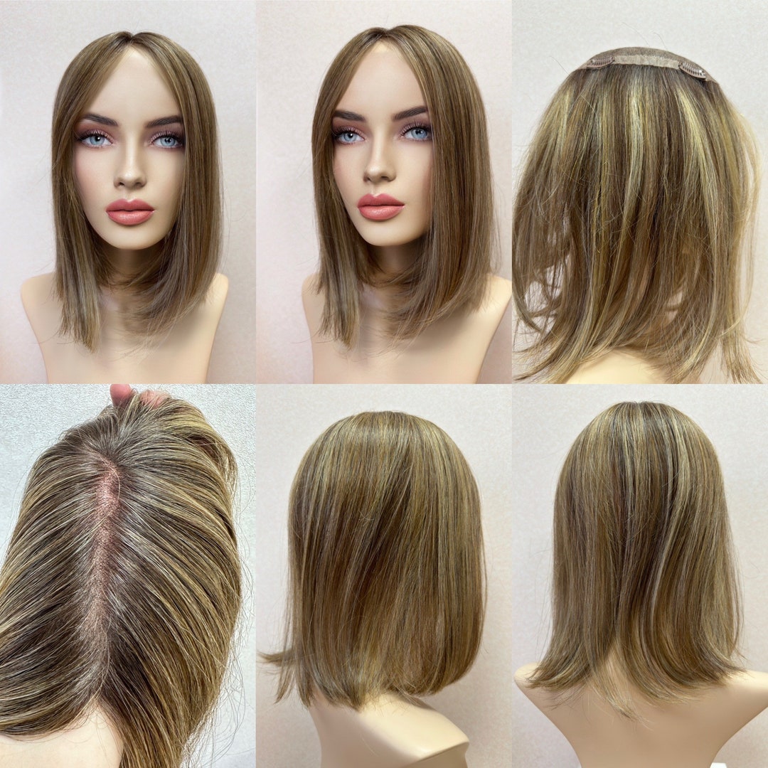 Human Hair Womens Topper Toupee Extensions Enhancer Premium Quality ...