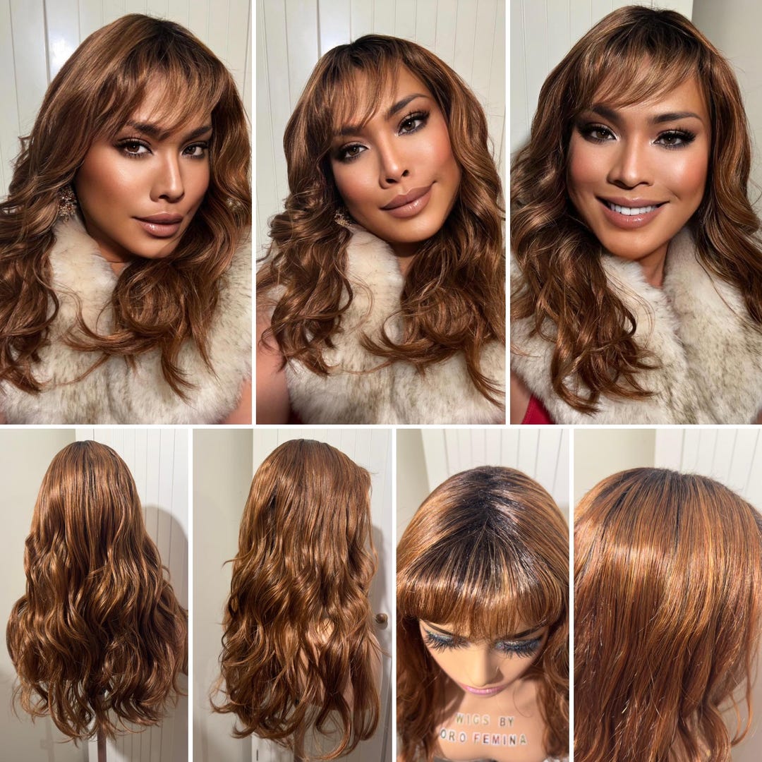 Breezy Waves & Feathered Hairstyle Premium Quality Synthetic Wigs 100% ...
