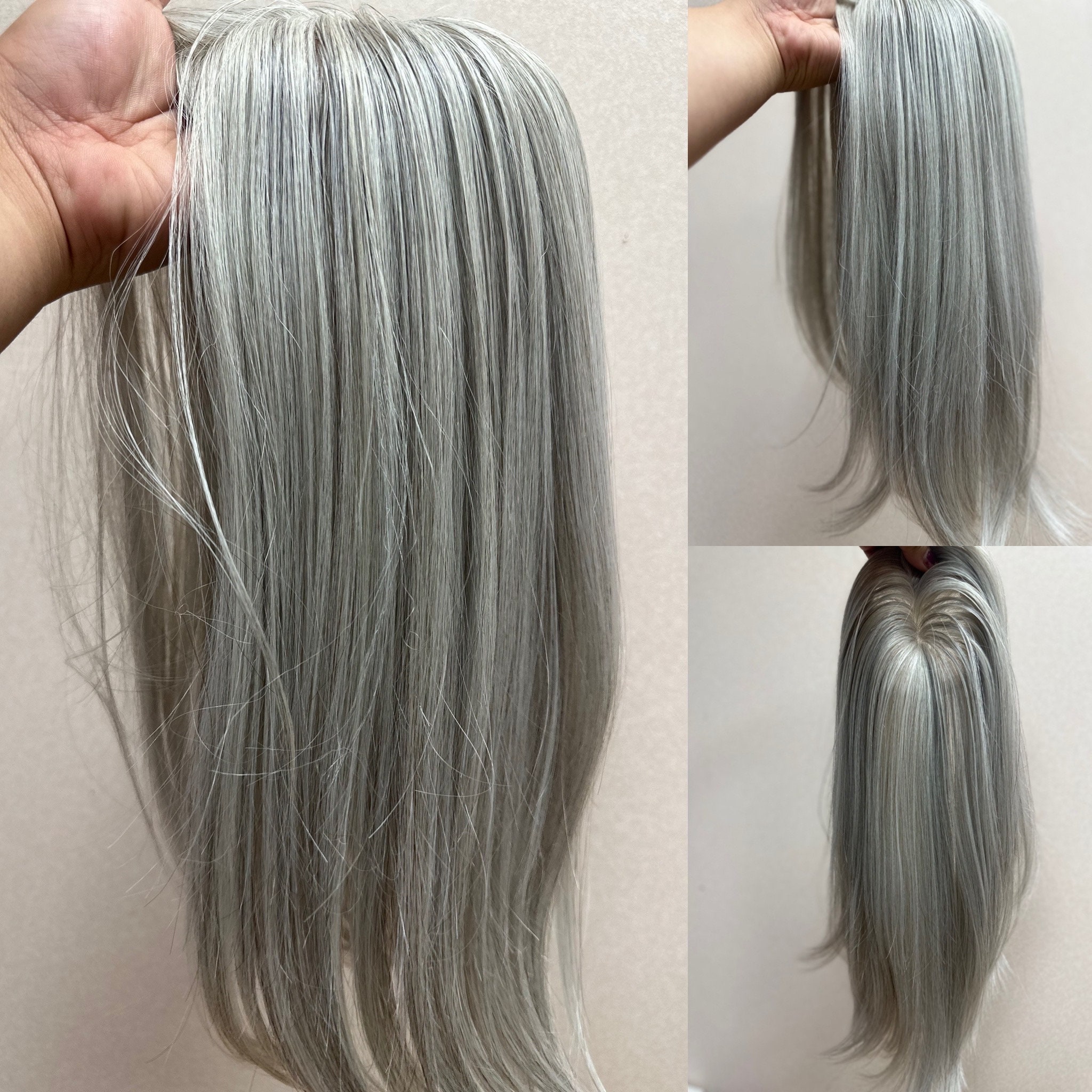 Human Hair Women’s Topper Toupee Extensions Enhancer Premium Quality 8 ...