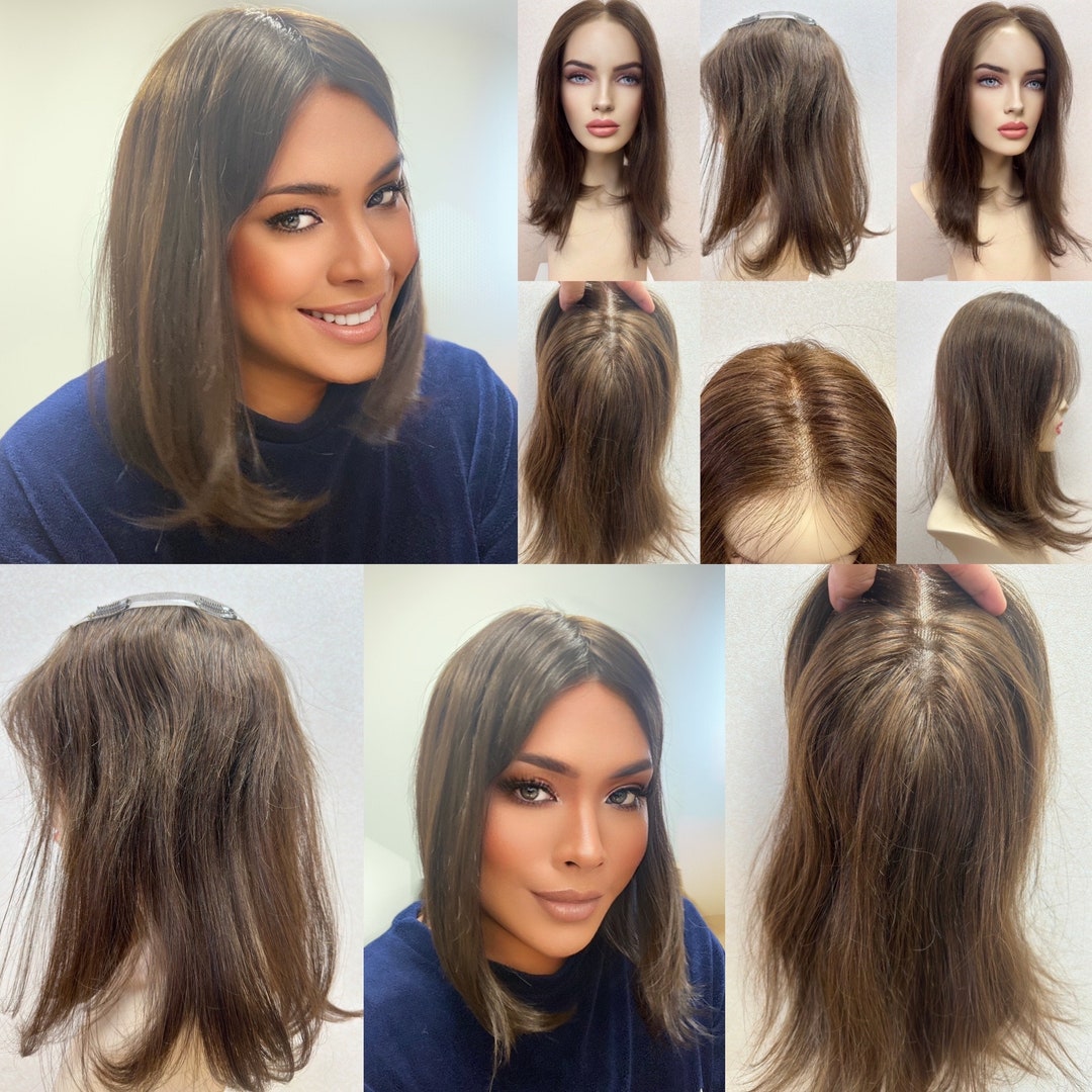 Human Hair Womens Topper Toupee Extensions Enhancer Premium Quality ...