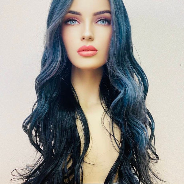 Midnight Blue Wigs - Etsy