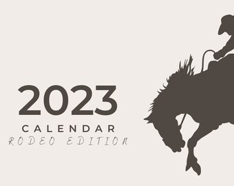 2023 Cowboy Calendar - Etsy
