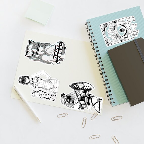 Waifu Anime Girl Sticker Sheets Nsfw Etsy
