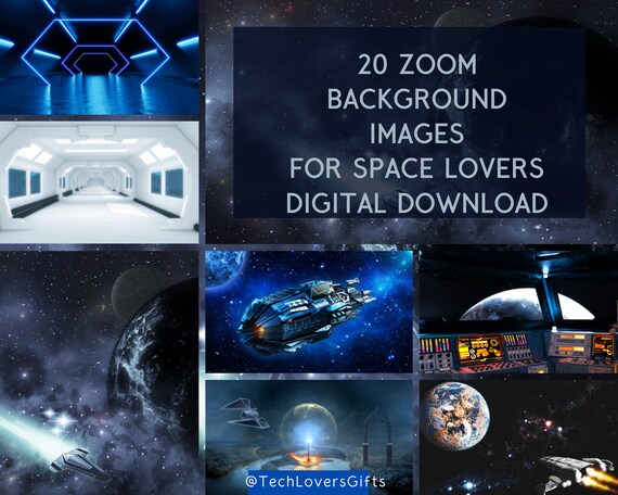 20 Zoom Virtual Background in Space Theme Digital Download / - Etsy India