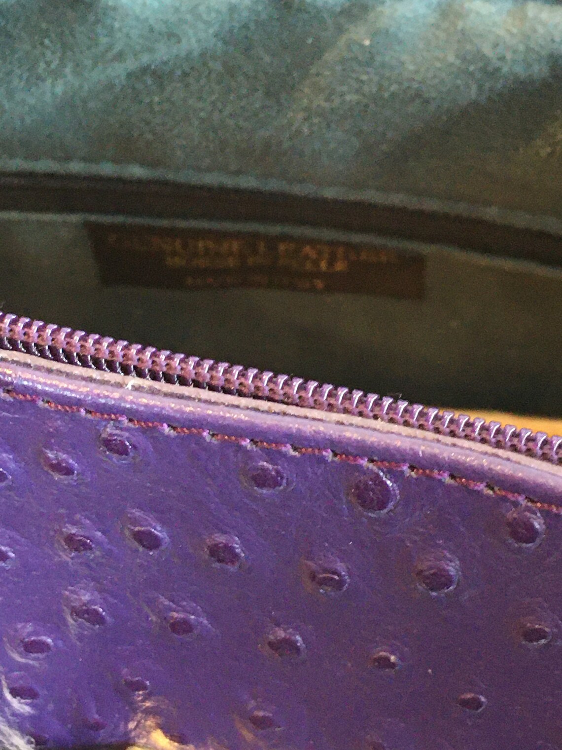 Ladies Vintage Faux Ostrich Skin, Purple Leather Handbag L.K Bennett - Etsy