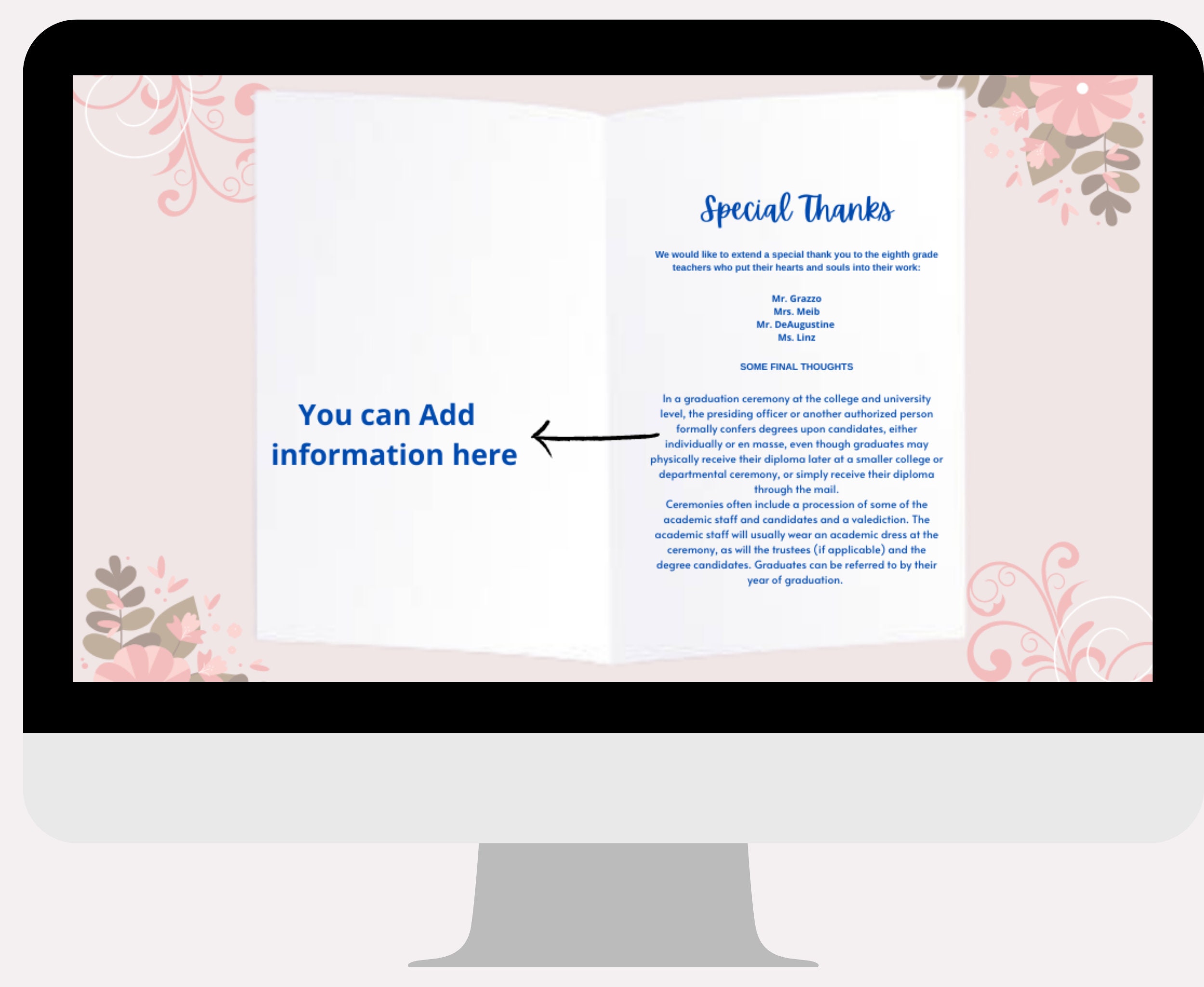 Digital Graduation Program Template for Graduation Party - Etsy