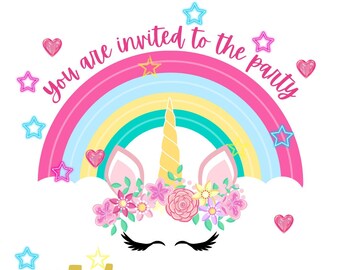 Editable Canva Digital Birthday Party Invite Template - Etsy