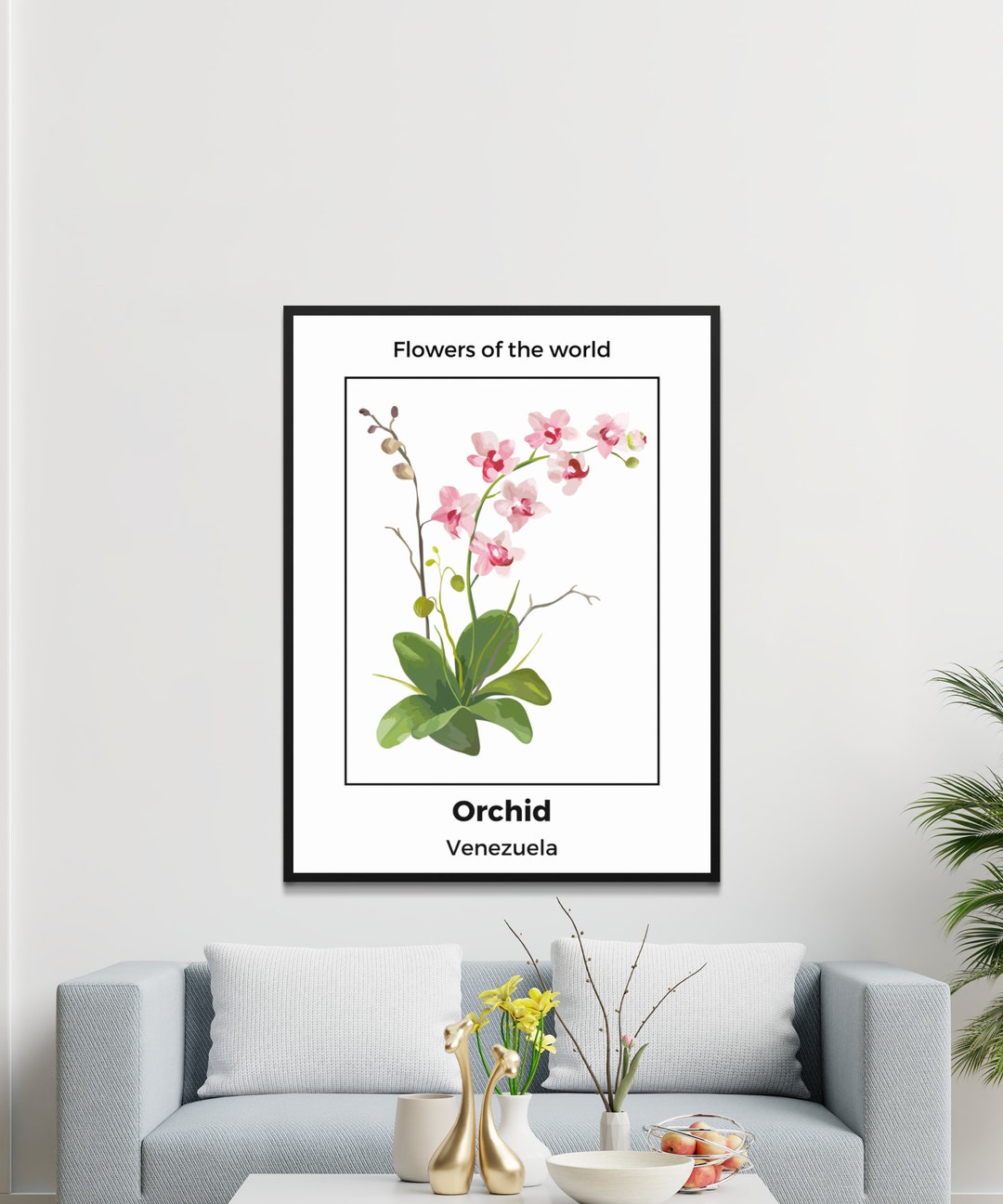 Orchid - Venezuela Flower Poster Print - Digital Download, Wall Art ...