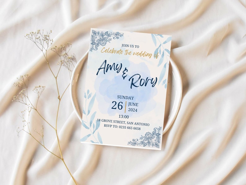 Editable Canva Digital Wedding or Party Invite Template. - Etsy