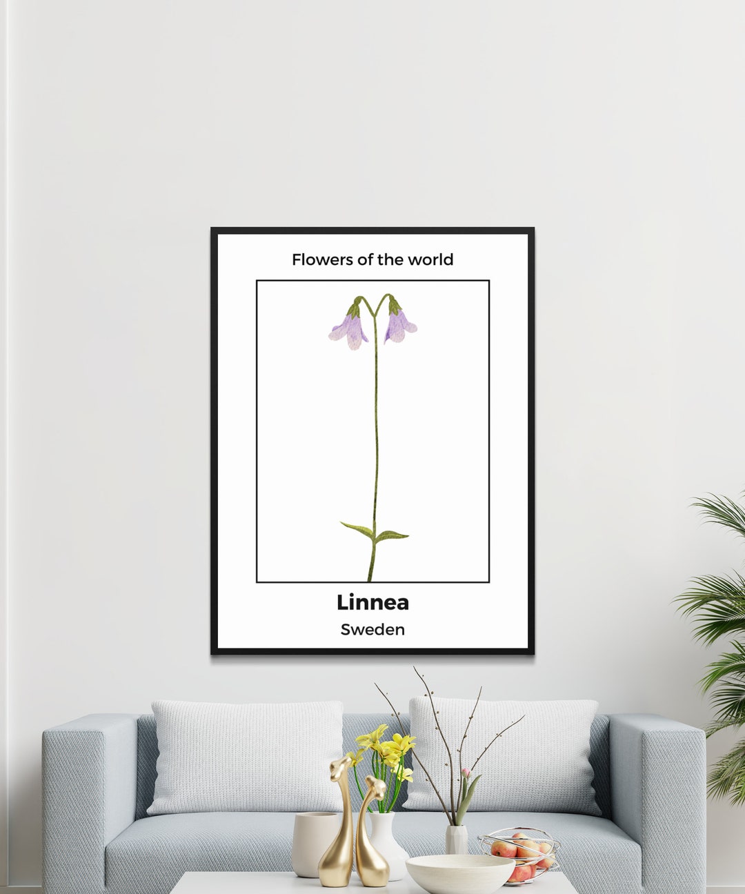 Linnea - Sweden Flower Poster Print - Digital Download, Wall Art, Home ...