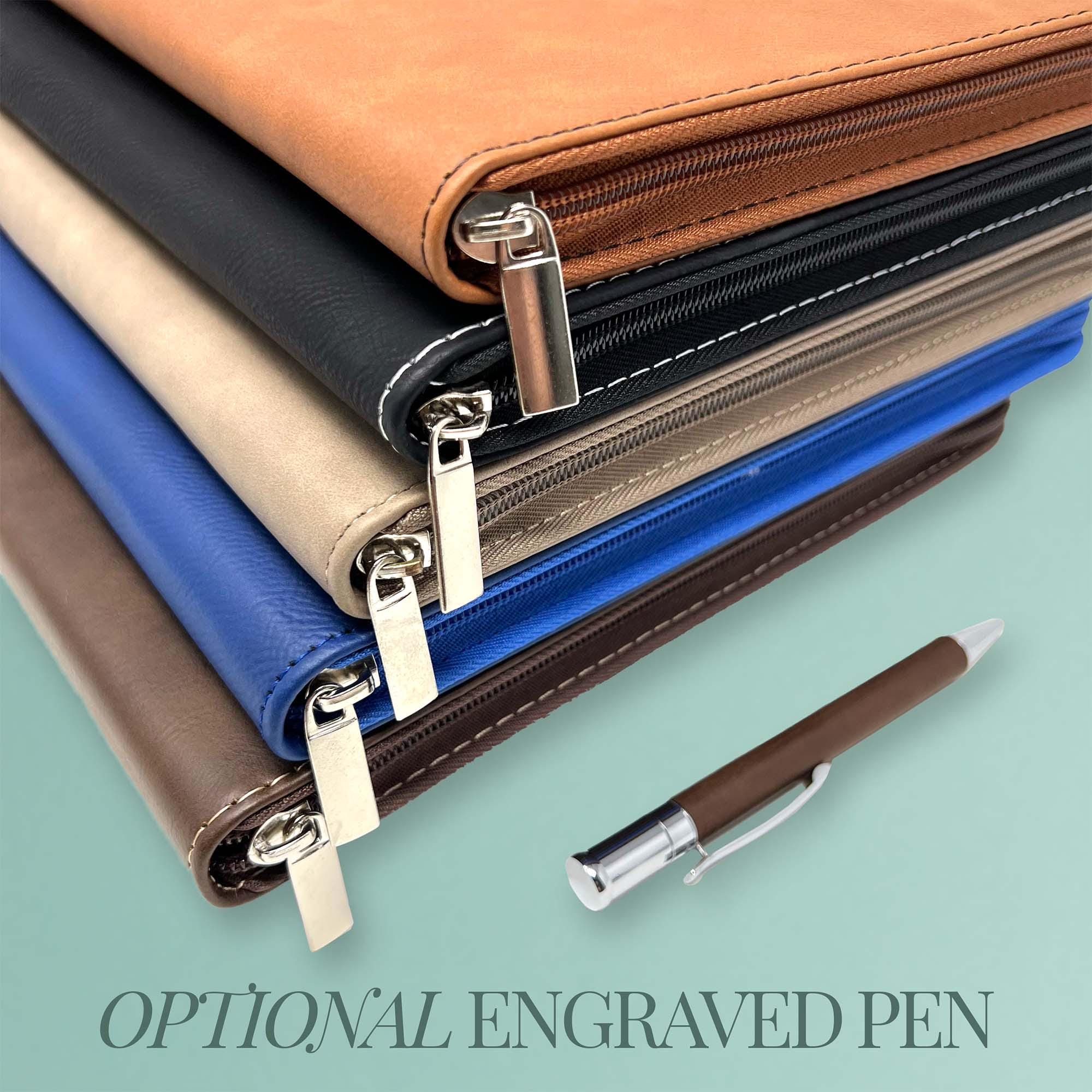 Personalized Leather Portfolio: Customized Executive Padfolio for ...