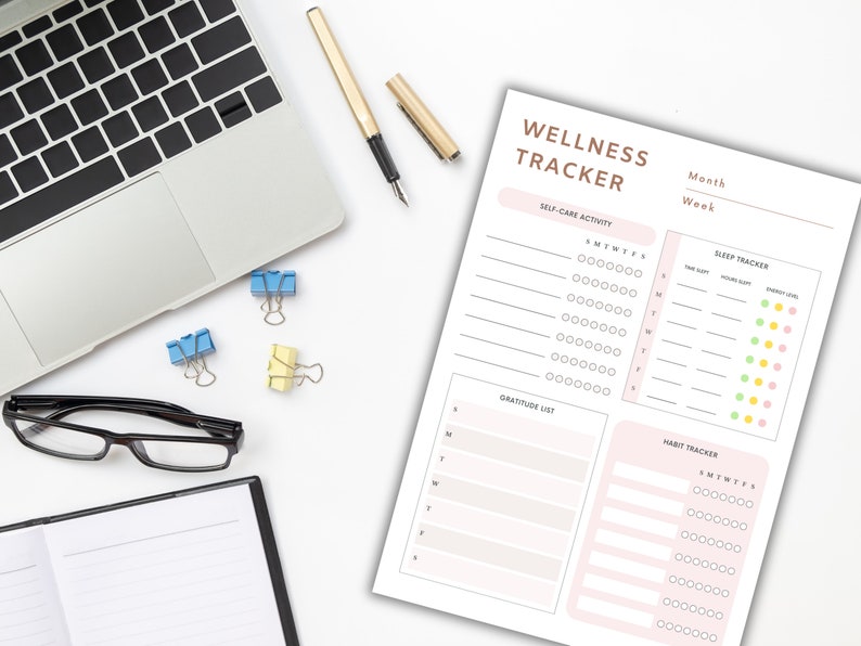 Wellness Tracker Template for Goodnotes Printable Health - Etsy