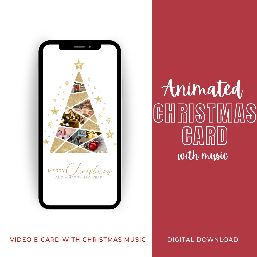 Animated Christmas Card With Music, Christmas E-card, Electronic ...