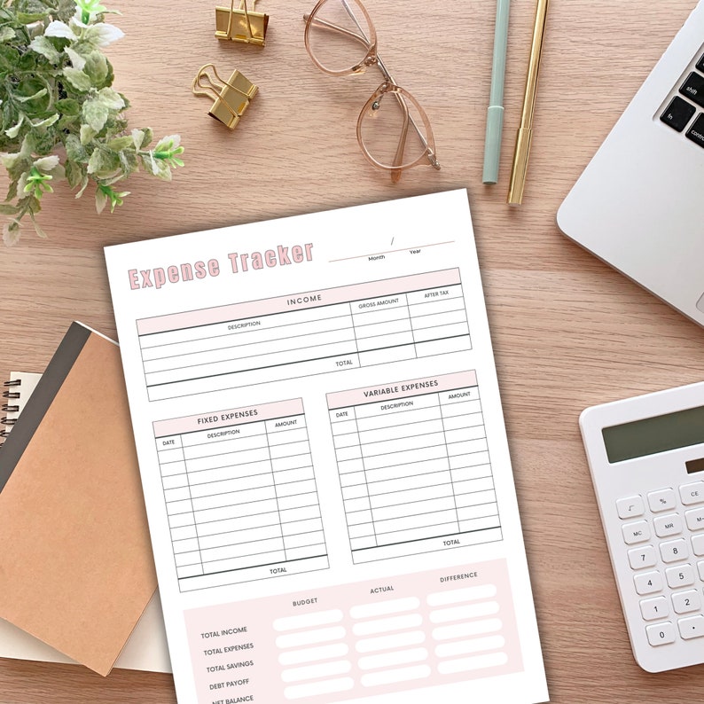 Printable Budget Planner Template, Monthly Expense Tracker Template for ...