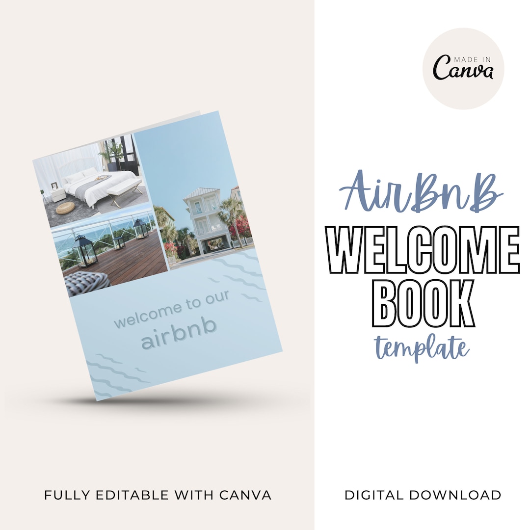 Editable Welcome Book Template for Airbnb Hosts, Vacation Rental ...
