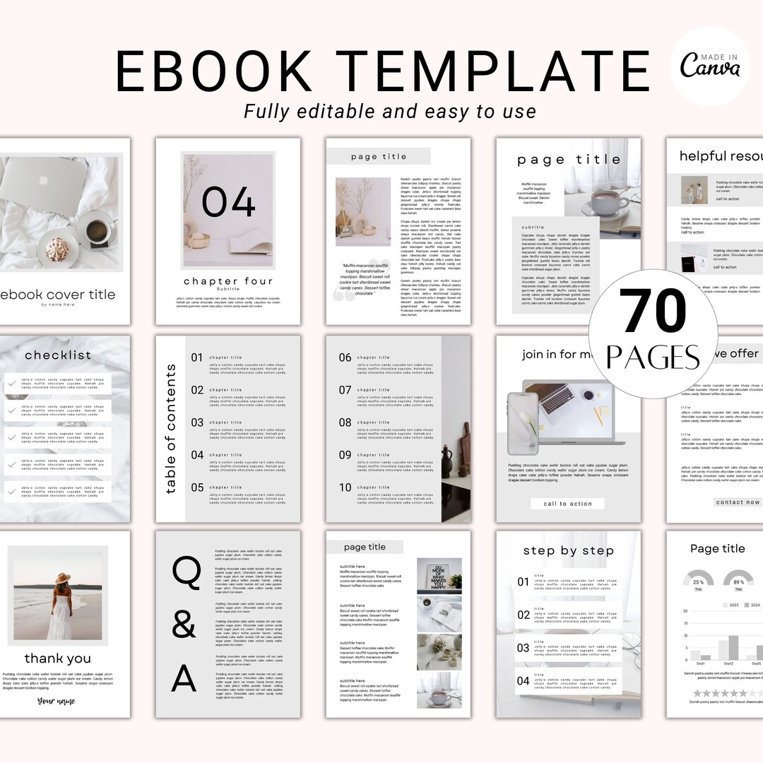 Canva Ebook Template, Editable Workbook Template, Coaching Workbook ...