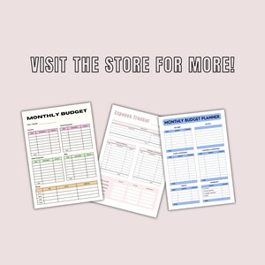 Printable Budget Planner Template, Monthly Expense Tracker Template for ...