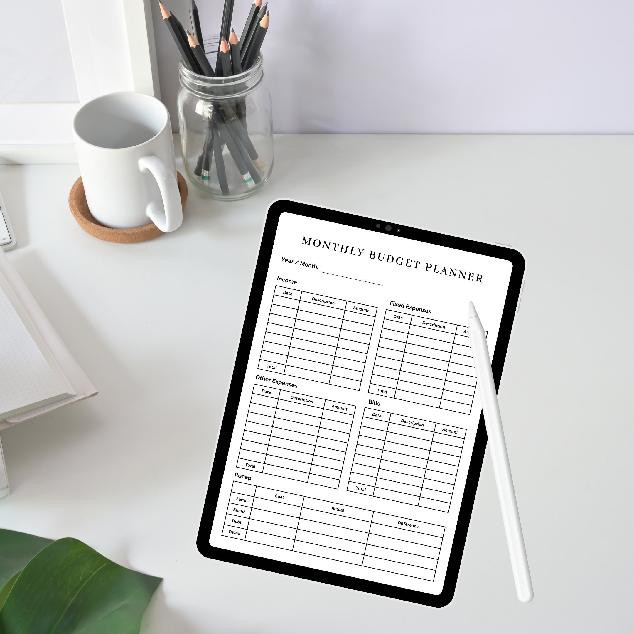 Printable Budget Planner Template, Monthly Expense Tracker Template for ...