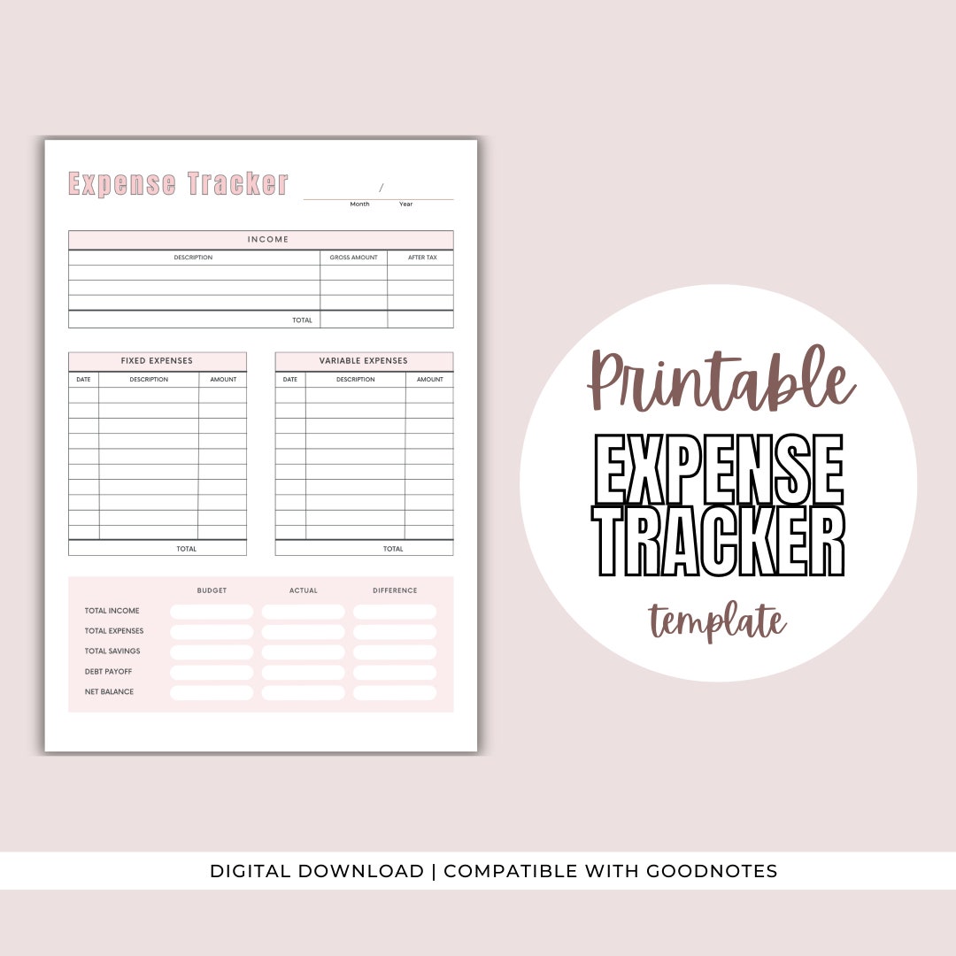 Printable Budget Planner Template, Monthly Expense Tracker Template for ...