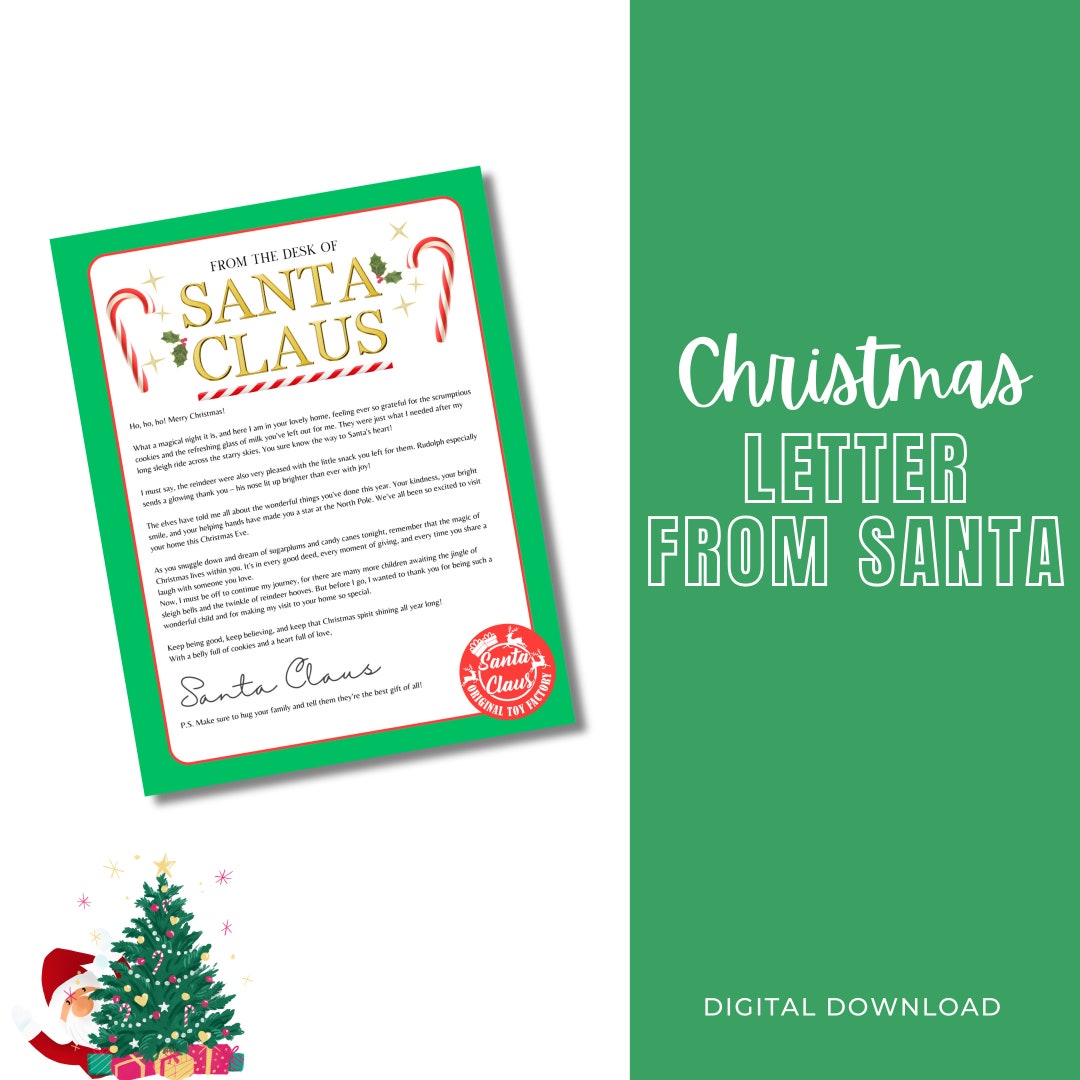Printable Letter From Santa, Secret Santa Ideas, Santa Letters, Nice ...