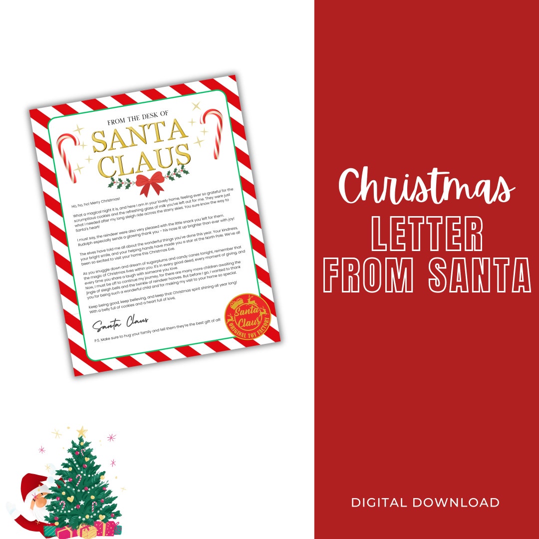 Printable Letter From Santa, Secret Santa Ideas, Santa Letters, Nice ...