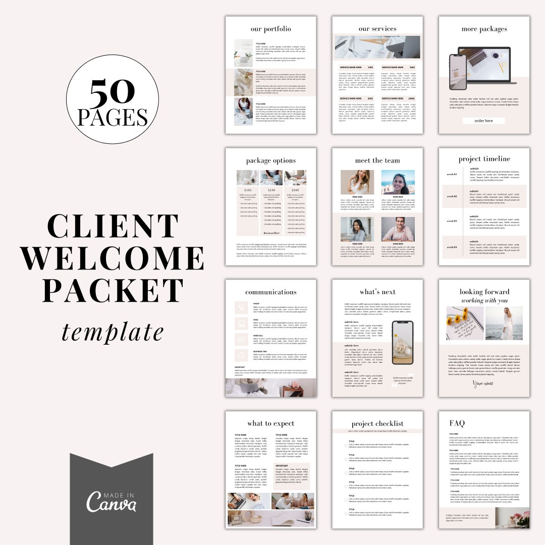 Client Welcome Packet Template, New Client Service Guide, Coaching ...
