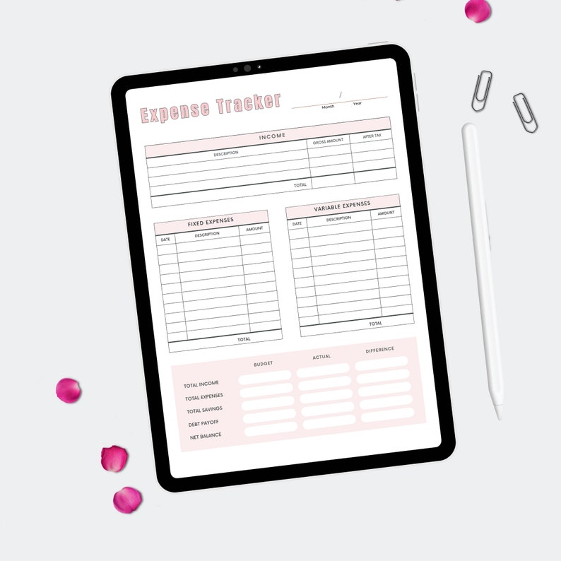 Printable Budget Planner Template, Monthly Expense Tracker Template for ...