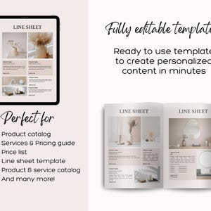 Editable Line Sheet Template: Canva Product Catalog (digital Download ...