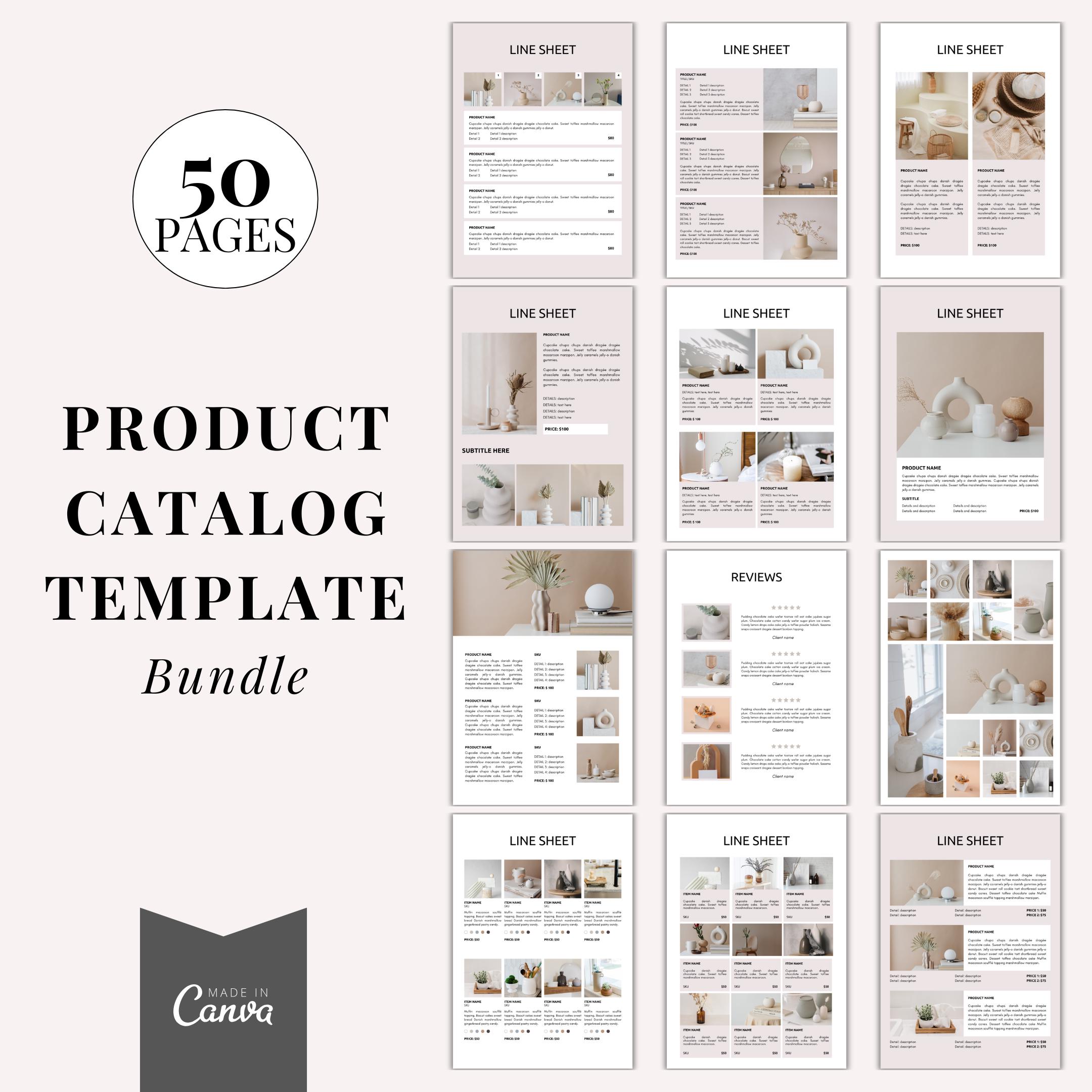 Line Sheet Template, Product Catalog, Services and Pricing Catalog ...