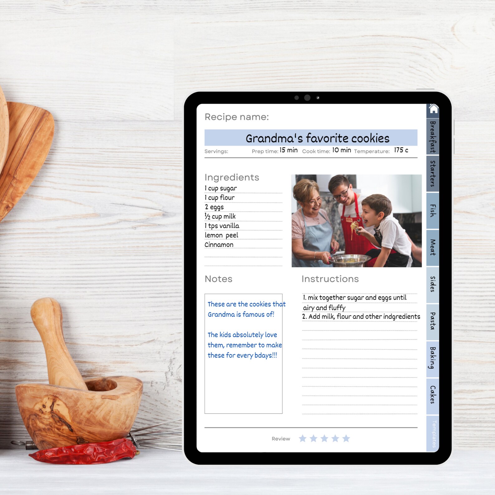 Digital Recipe Book Template for Goodnotes, Recipe Journal, Recipe ...