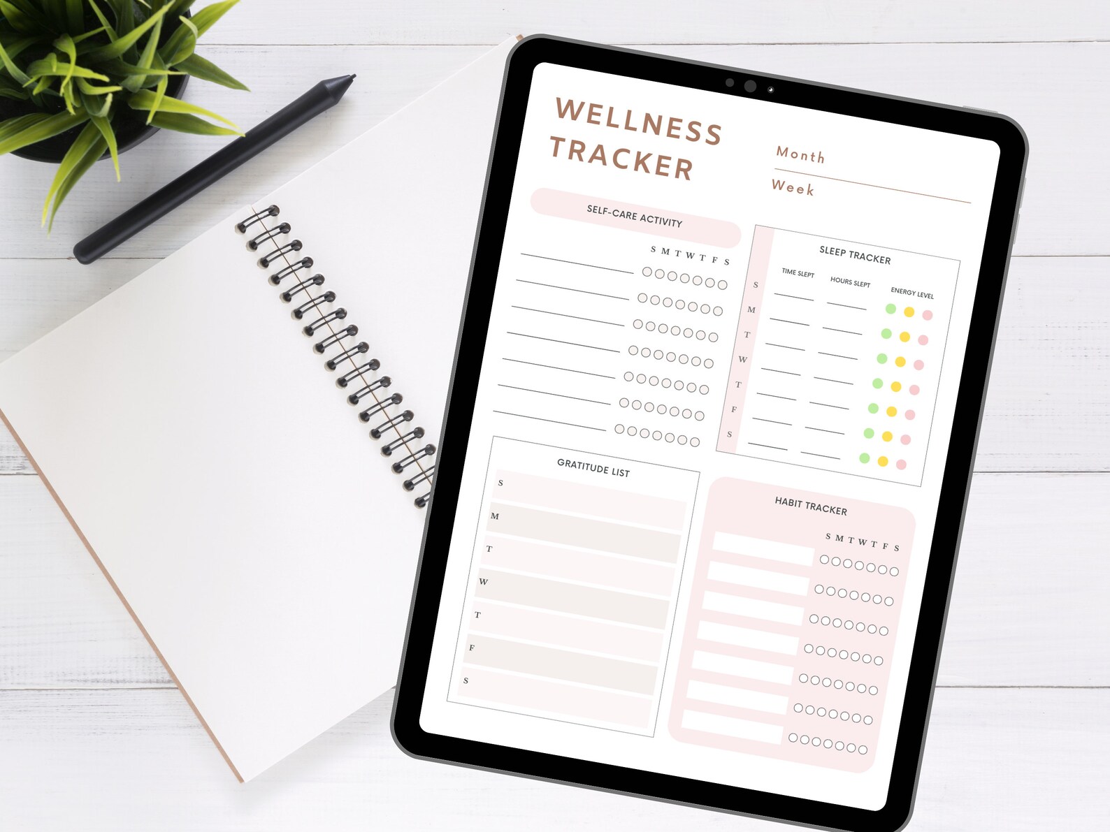 Wellness Tracker Template for Goodnotes Printable Health - Etsy
