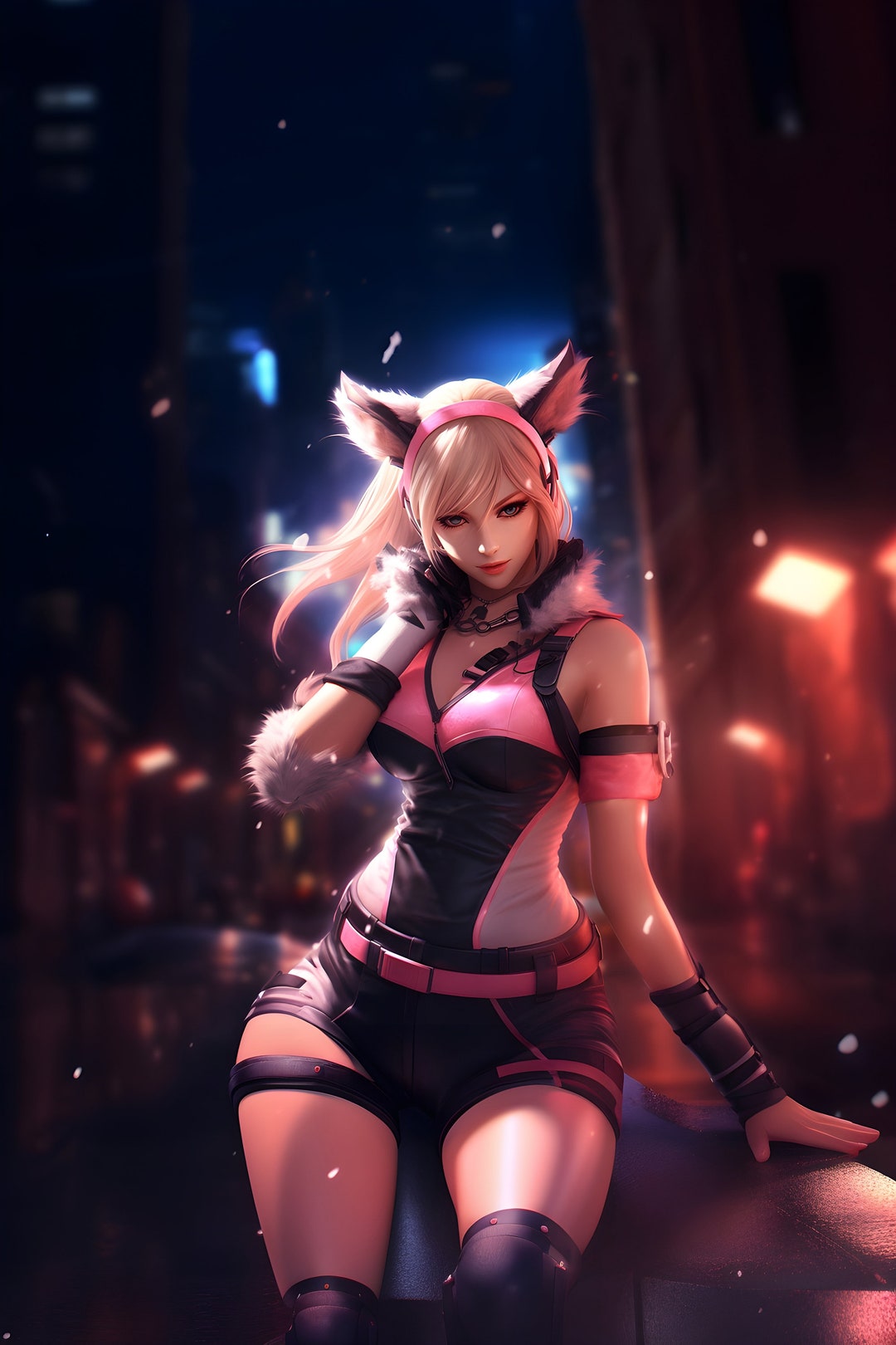 Lucky Chloe Character Art Tekken Fan Art Print Paper Mache - Etsy