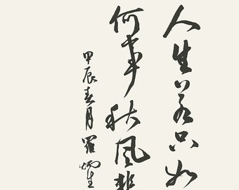 29.7cm Authentic Chinese Calligraphy Handwriting by Professor Bingsheng ...