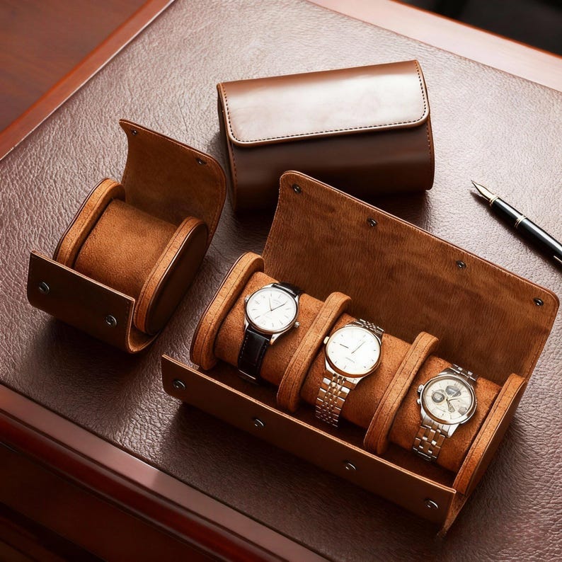 Custom Geniune Leather Watch Case, Leather Watch Box, Personalized ...