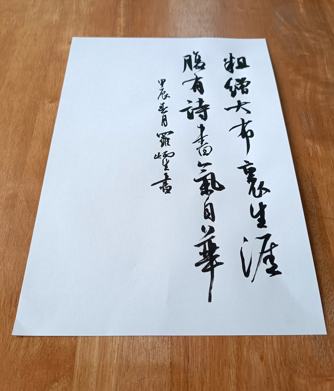 29.7cm Authentic Chinese Calligraphy Handwriting by Professor Bingsheng ...
