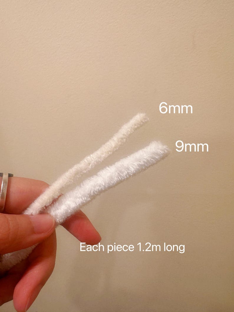 120cm-3mm/6mm/9mm Wool Pipe Cleaner/high Quality/animals Craft/chenille ...