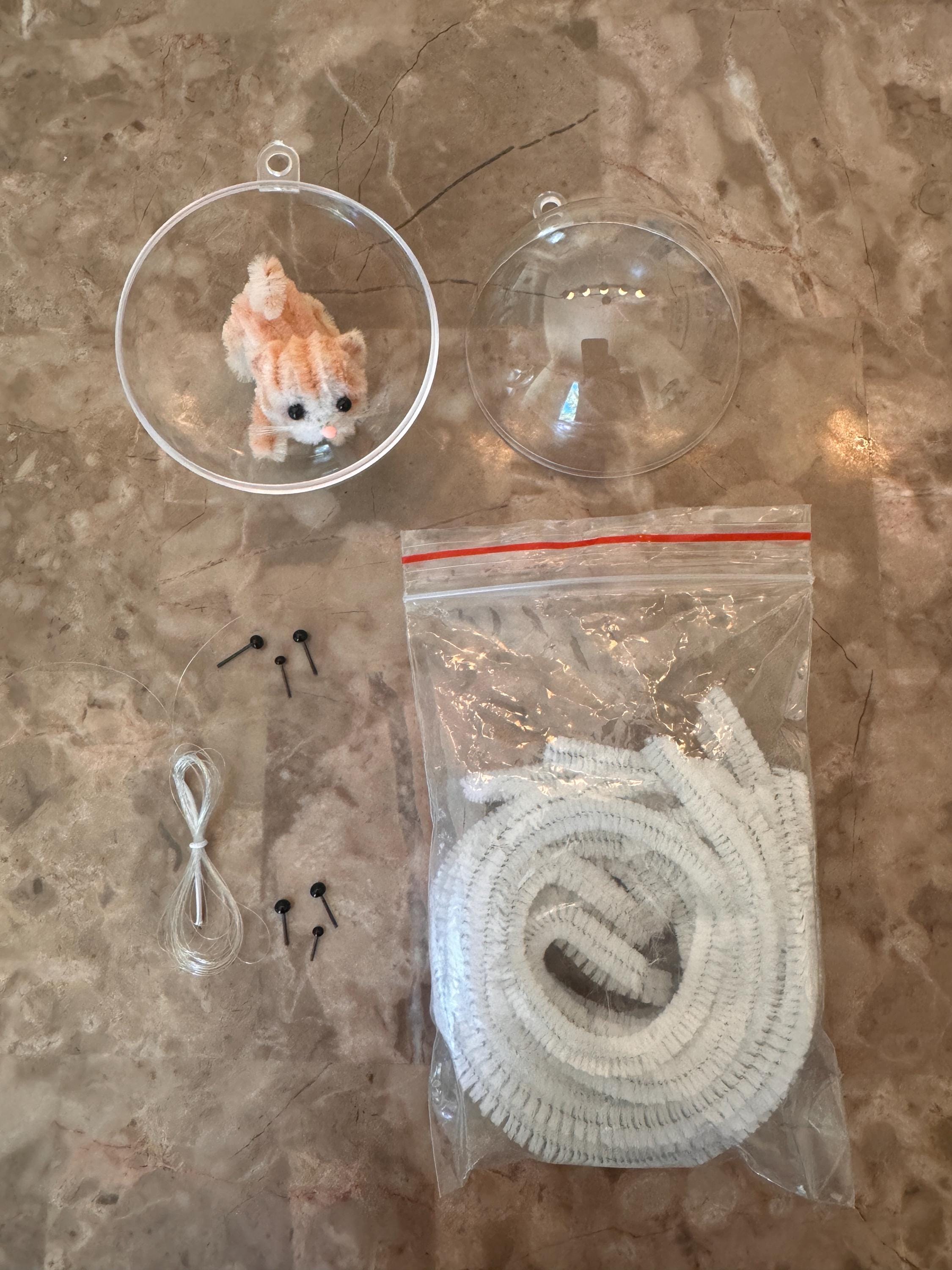Pipe Cleaner Kitten DIY Kit—finished Item, Free DIY Tutorial, and ...
