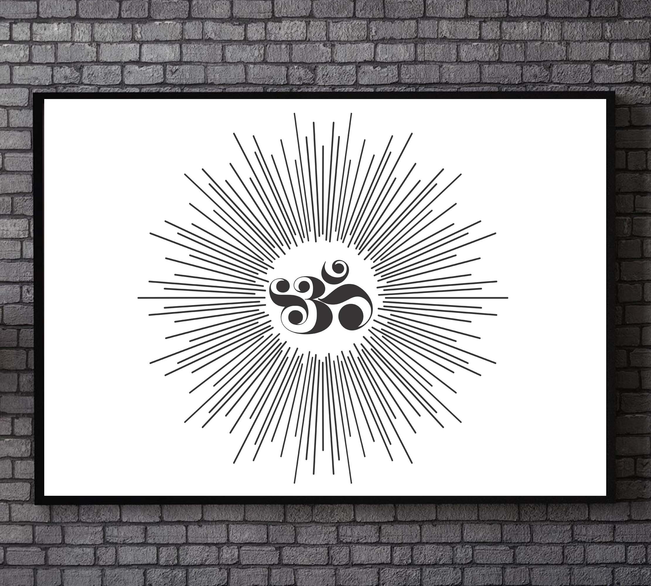 OM AUM Vector Abstract OM Printable Wall Art Perfect Print - Etsy