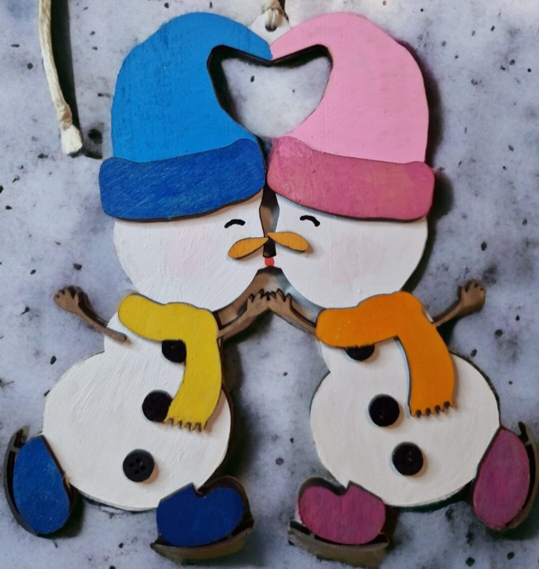 Kissing Snowmen SVG, DXF - Etsy