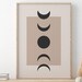 Mid Century Moon Print, Boho Wall Art, Mid Century Home Decor ...