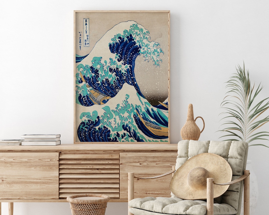The Great Wave off Kanagawa Poster, Hokusai Print, Japanese Wall Art ...