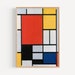 Piet Mondrian Print Set of 3, Modern Gallery Wall Set, Geometric Wall ...